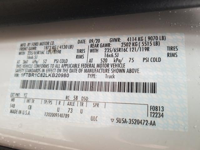 2020 Ford Transit T- 3.5L , VIN: 1FTBR1C82LKB20980