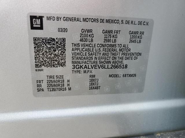 VIN: 3GKALVEV6LL266518 | GMC TERRAIN 2020 car history - Stat.vin